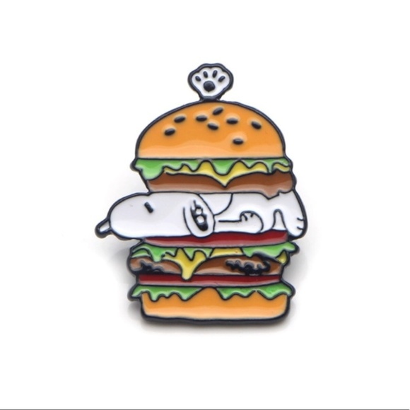 Jewelry | Snoopy Hamburger Enamel Pin | Poshmark